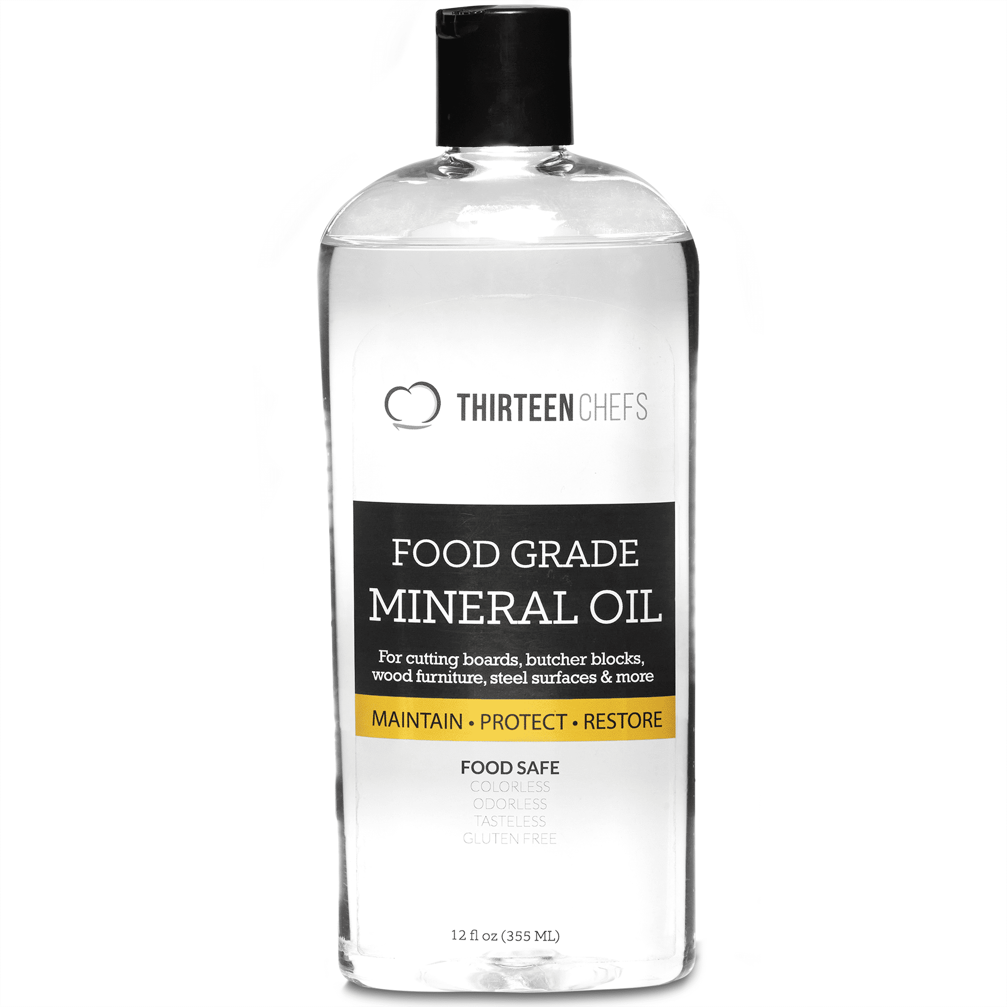 Thirteen Chefs Food Grade Mineral Oil for Cutting Boards, Countertops ...