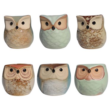 K-Cliffs Owl Succulent Planter, Animal Pots with Drainage Hole and ...