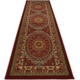 Premium Rubber Back Medallion Oriental Red Rug Runner, Non-Skid, Easy ...
