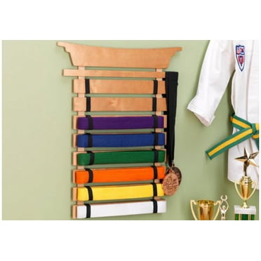 Deluxe Karate Belt Rack, Martial Art Belt Rack and Medal Display Holder ...