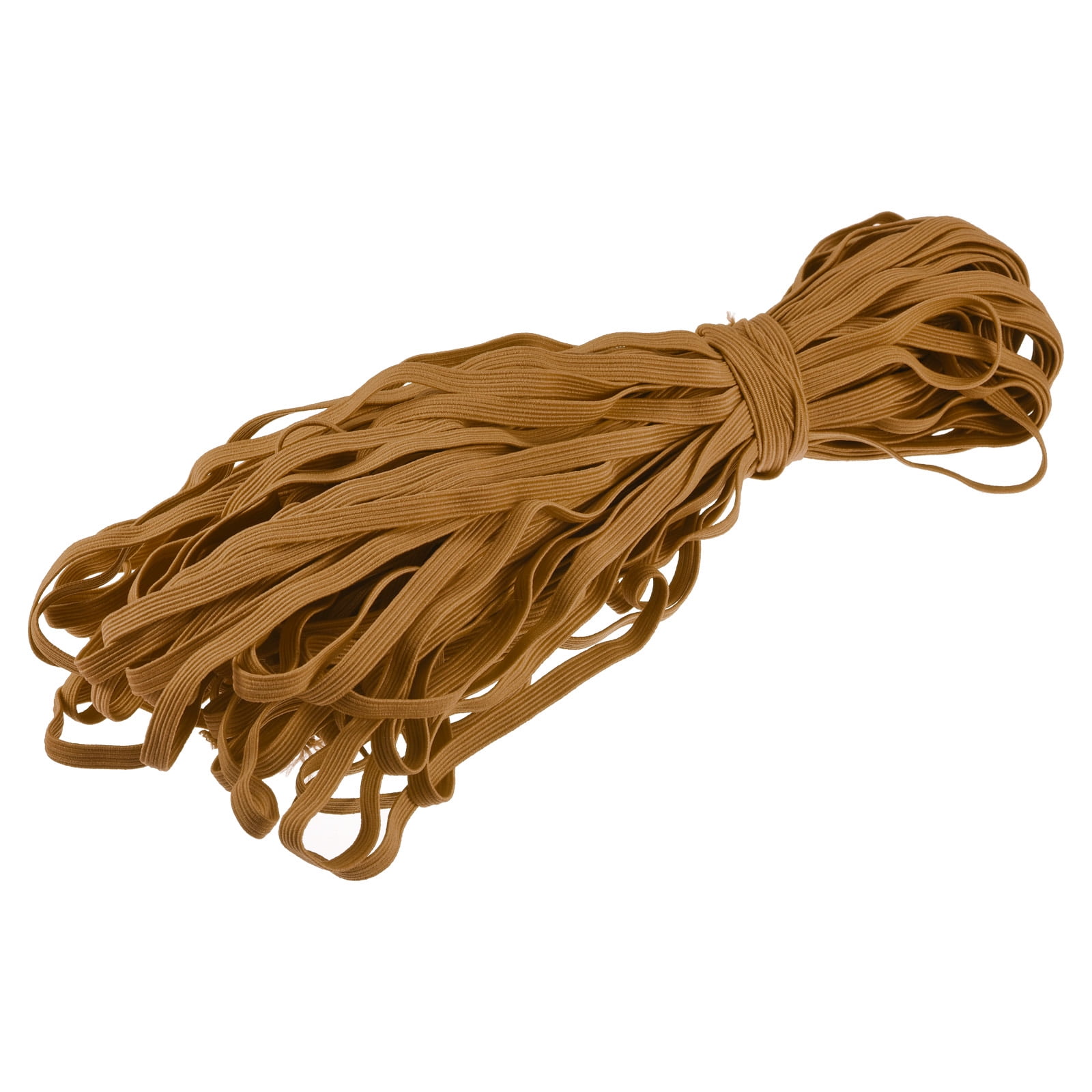 Flat Elastic Band for Sewing 1/4" x 33 Yards Brown Braided Stretch ...