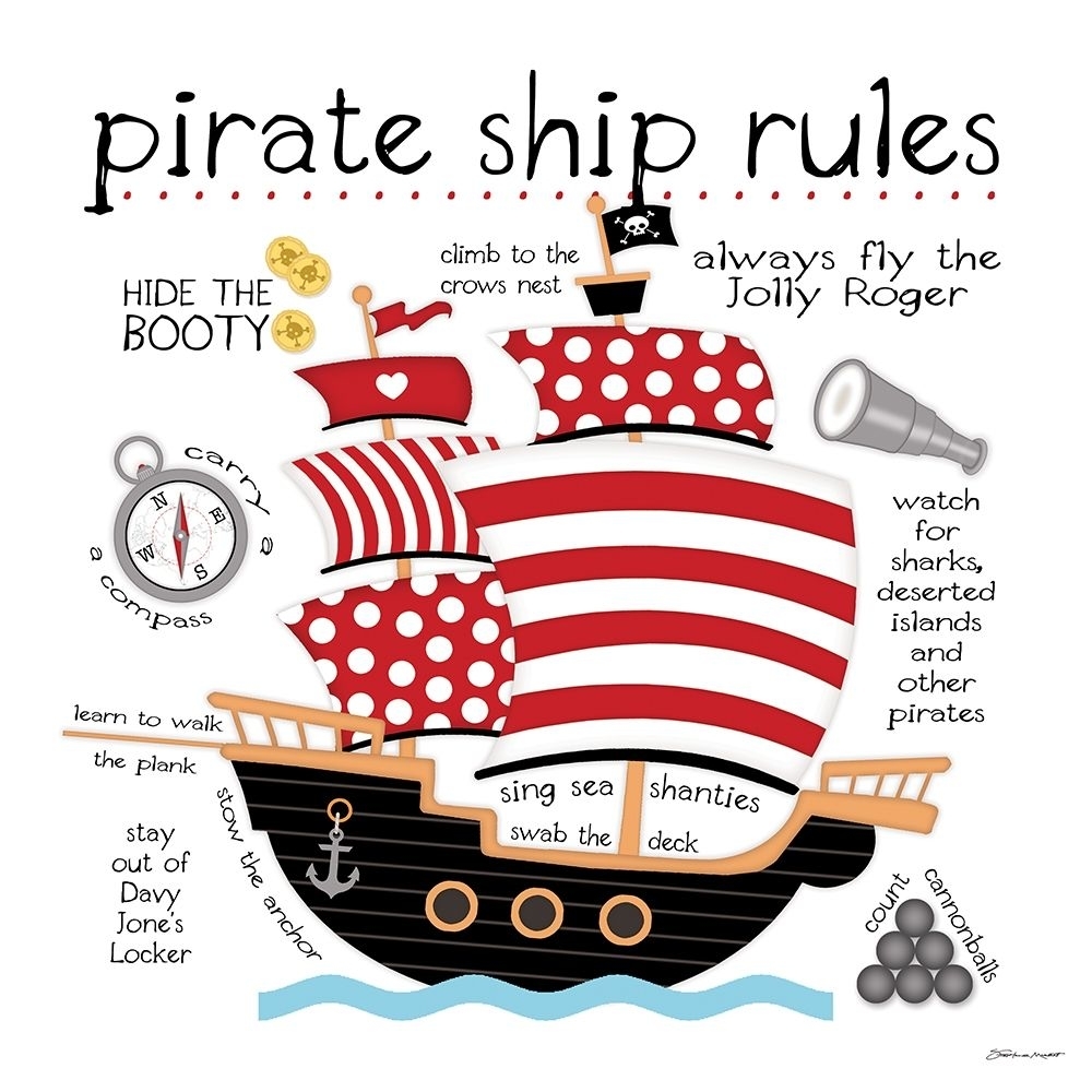 Pirate Ship Rules Poster Print By Stephanie Marrott 12 X 12 Walmart pirate-ship-rules-poster-print-by-stephanie-marrott-12-x-12-walmart