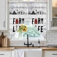 Farm Life Swag Curtain Valance for Window 2 Panels Farmhouse Barn Cow ...