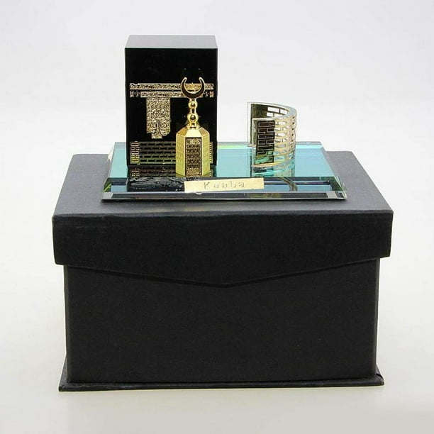 thinsony Muslim Crystal Gilded Kaaba Miniature Model Showpiece Islamic ...