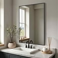 MAYEERTY 38x26x1 Inch Black Thin Edge Aluminum Right Angle Rectangular ...
