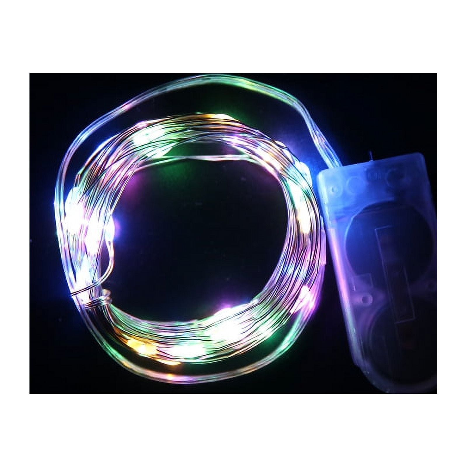 Cadena de luces LED con cable de cobre, lámpara con caja de pilas de ...