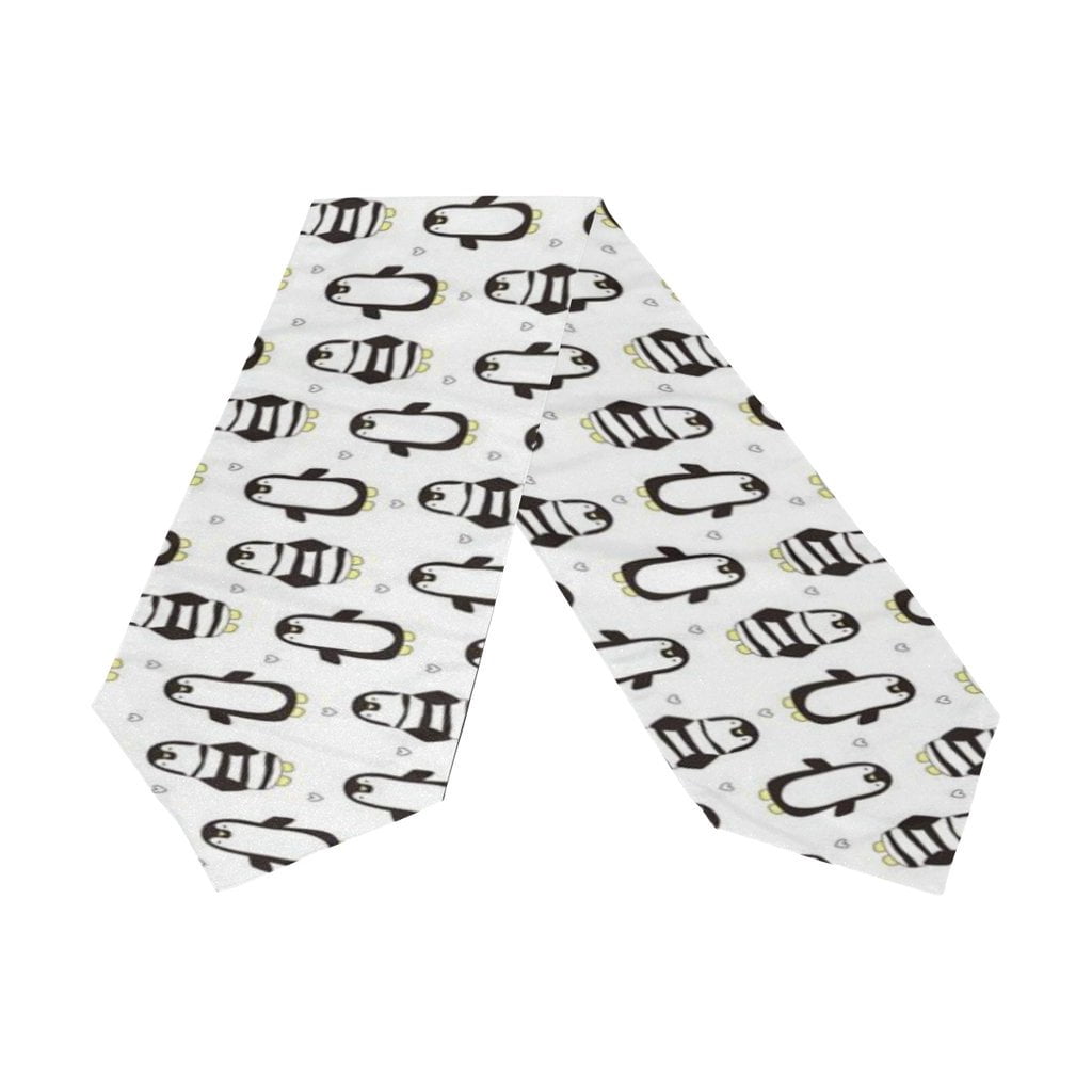 POPCreation Cute Penguin Table Runner 13x70 Inches Black and White ...
