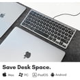 Macally Small USB C Keyboard - Plug & Play Compatible Wired Apple ...