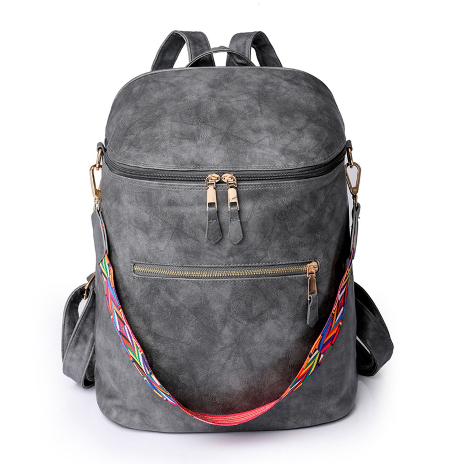 ZTTD PU Leather Capacity Convertible Backpack Women Bag Women Backpack ...