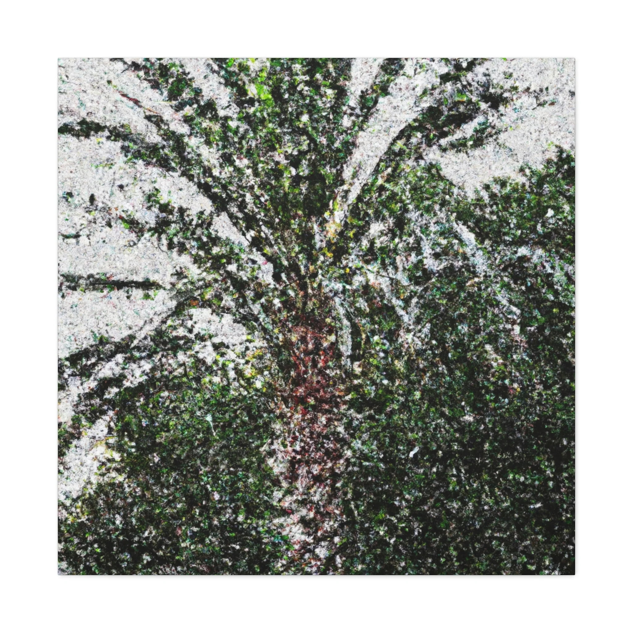 Palm Tree Pointillism - Canvas - Walmart.com
