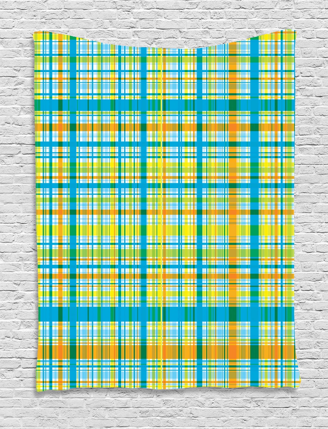 Plaid Tapestry, Traditional Scottish Inspired Geometric Abstract ...