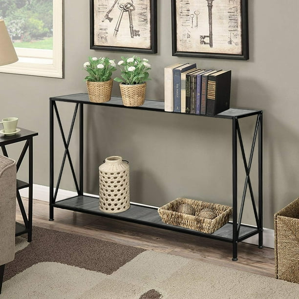 Veryke Narrow Console Table, 2 Layers Sofa Table, Iron Frame Entryway ... Veryke Narrow Console Table, 2 Layers Sofa Table, Iron Frame Entryway ...