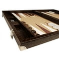 Wycliffe Brothers 21-inch Tournament Backgammon Set - Brown Croco Case ...