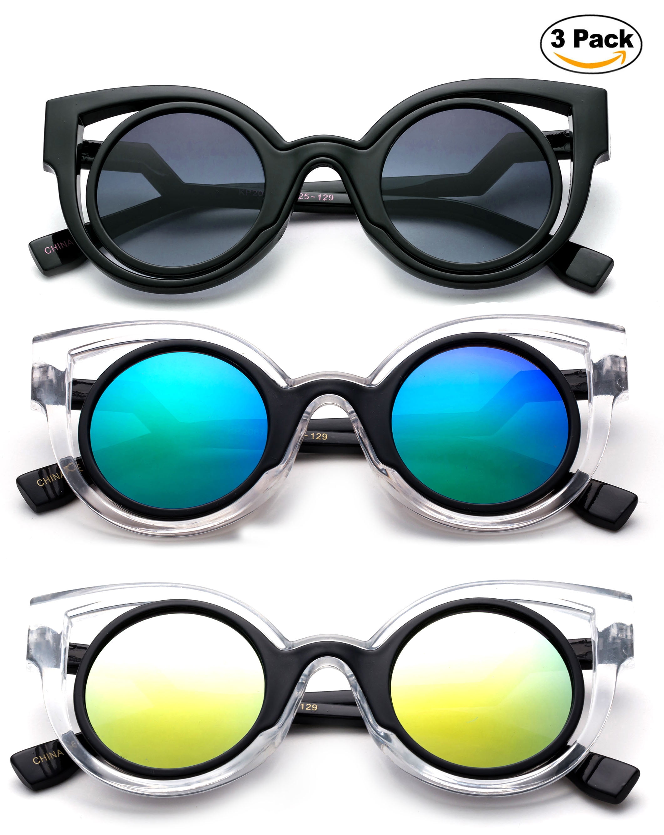 Newbee Fashion -Kids Girls High Fashion Sunglasses Unique Design Double ...