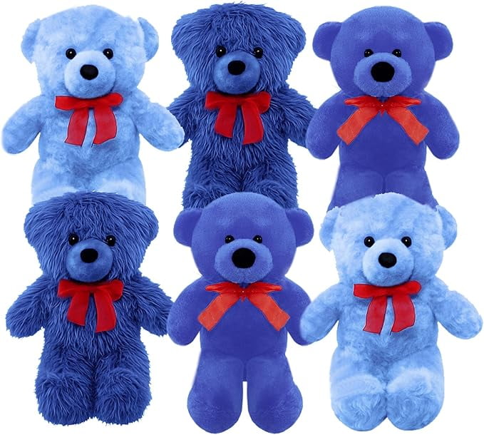 Set de 6 piezas Osos Mix Flomo color azul surtidos de peluche | Bodega ...