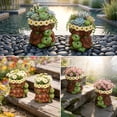 The Growing Ground 2 pack Turtle Planter with Drainage Hole, Indoor ...