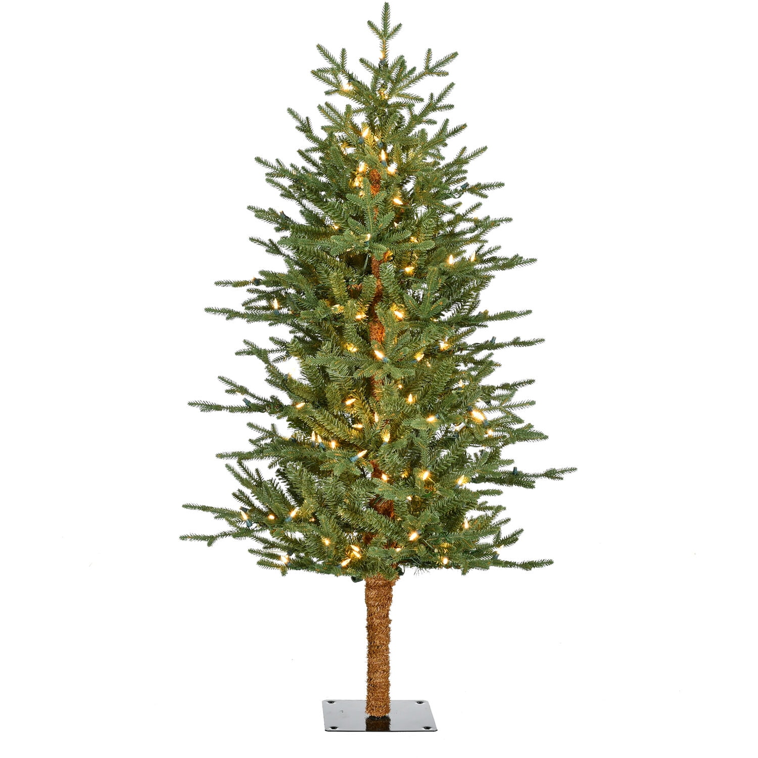 Fraser Hill Farm Green Alpine Accent Tree, 4 Feet Tall | Artificial ...