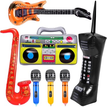 12 Pack Inflatable Guitar,36 Inch Rock Star Guitar Toy,Assorted Colors ...