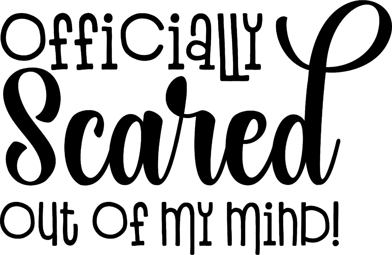 Officially Scared Out Of My Mind! Funny Halloween Scary Wall Decals for ...