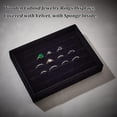 1 pc Wooden Cuboid Jewelry Rings Displays Covered with Velvet with ...