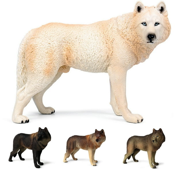 Cheers.US 20cm Wolf Toys Figures Animal Toys Wolf Figurines for ...