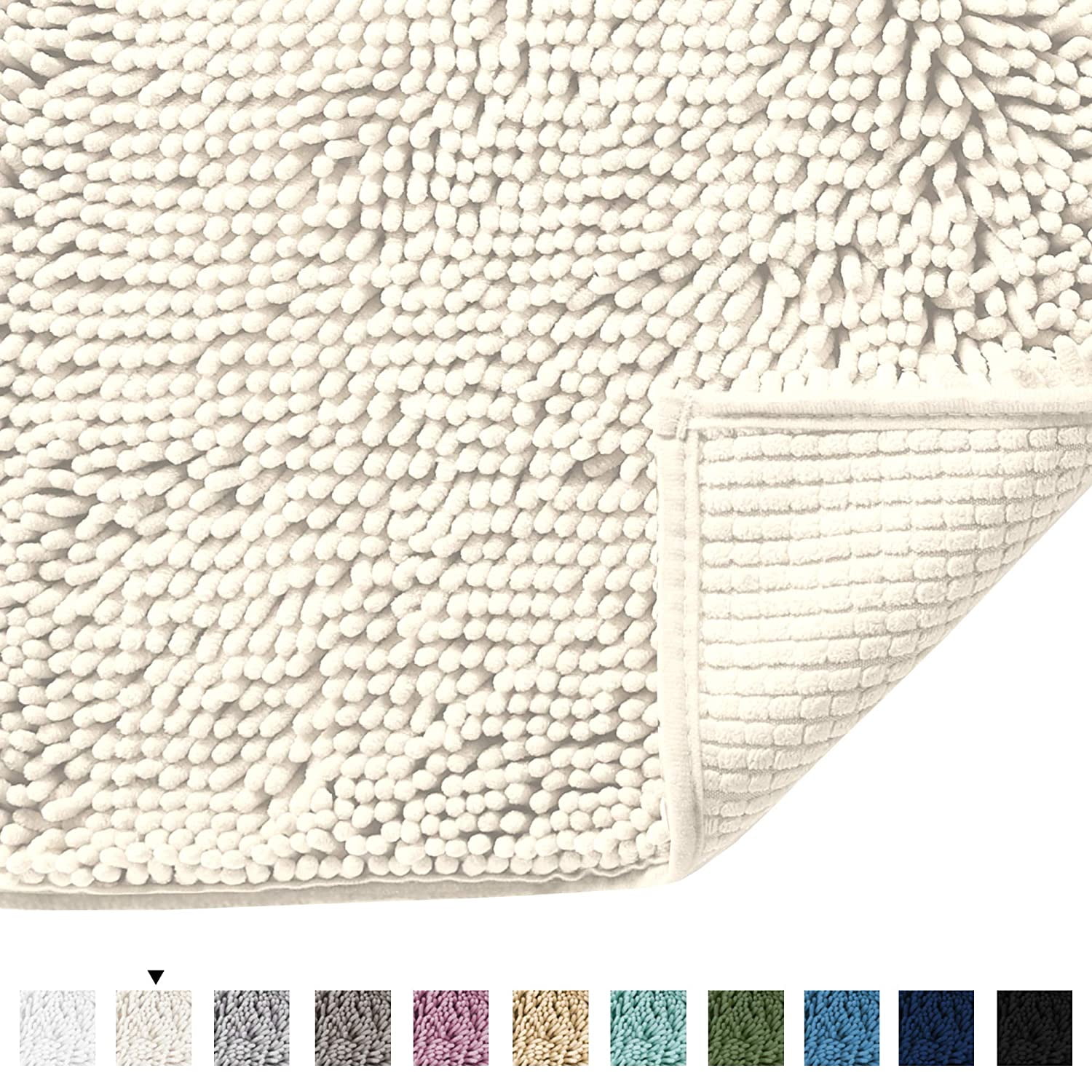 PrimeBeau Premium Fuzzy Microfiber Shags Rugs - Cream - Highly ...