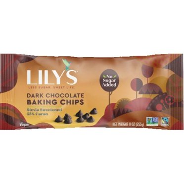 Lily's Dark Chocolate Premium Baking Chips, 9 Ounce - Walmart.com