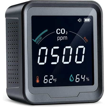 CO2 Detector, 3 in 1 Carbon Dioxide Detector Air Quality Monitor Temperature Humidity Air ...