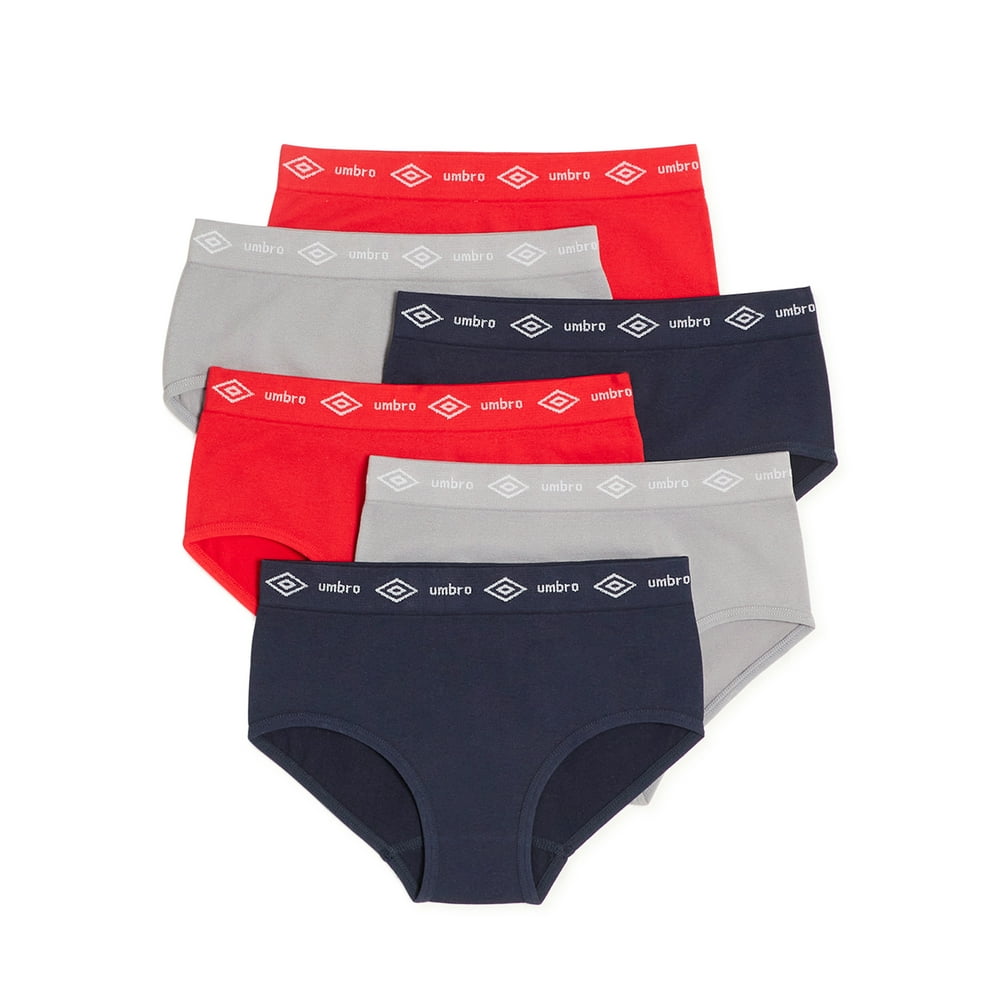 Umbro - Umbro Girls Underwear, 6 Pack Brief Panties, Sizes 7-16 ...