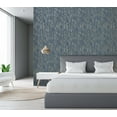 Industrial Texture Metallic Navy Blue Non-Pasted Wallpaper (Covers 56 ...