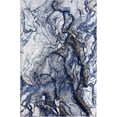 Abani Regal Abstract Blue Grey White Marble Swirl Area Rug 6x9 ...