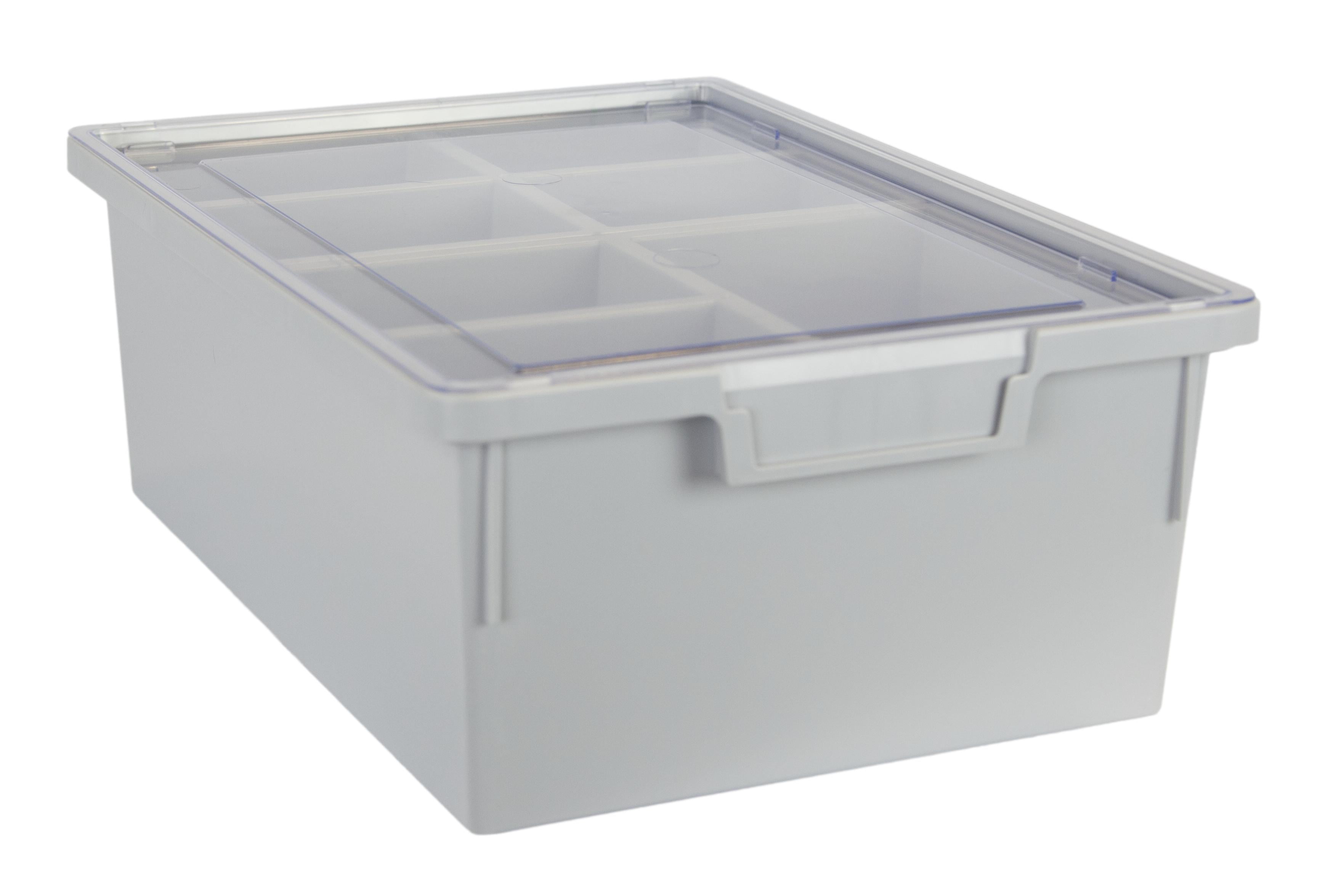 Bin/ Tote/ Tray Divider Kit - Double Depth 6" Bin in Light Gray - 1 ...
