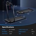 Superfit 2 in 1 Folding Treadmill with Incline Remote Control APP and ...