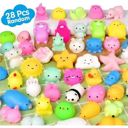 Mochi Squishy Toys 28 Pieces Animal Mini Squishy Party Favors | Walmart ...