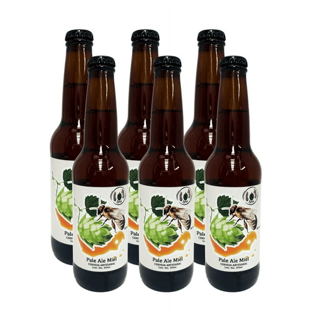 Six Pack Cerveza Miel Monofloral de Mango Pale Ale 355 Ml Nora Cerveza ...