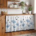 Cabinet Curtain 28''W x 51''L, Blue Poppy Floral Under Sink Curtain ...