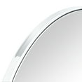 TEHOME Farmhouse Oval Chrome Metal Pivot Bathroom Vanity Mirror Tilting ...