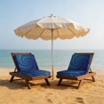 Abstract Outdoor Cushion Covers, Blue Stripe Geometric Swirling Shape ...