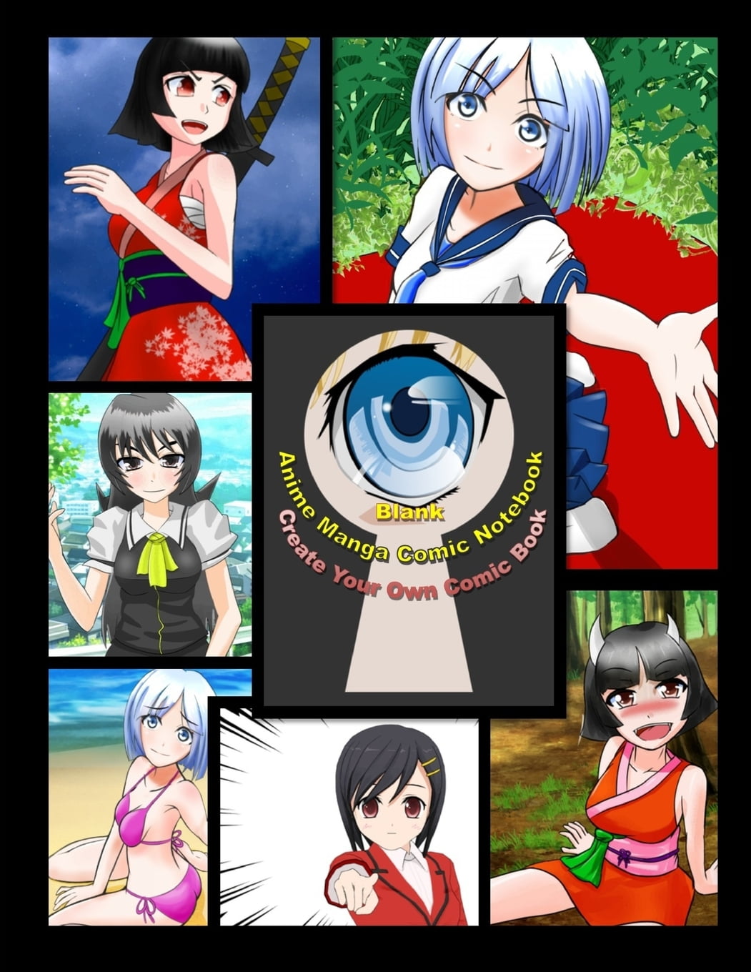 Create Your Own Anime Comic Book Blank Anime Manga Comic Book Notebook