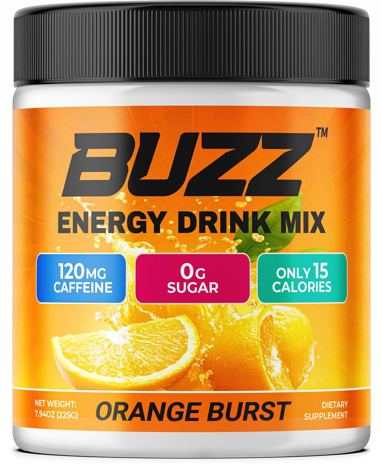 Bebida energética en polvo Morning Buzz, 30 porciones, naranja, 240 ml ...