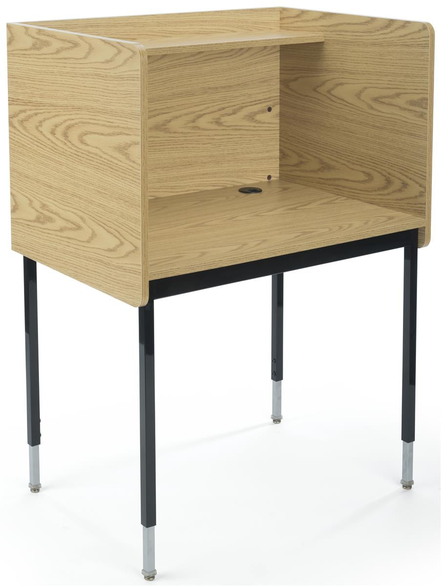 Displays2go Study Carrels for Library, Adjustable Height, Steel ...