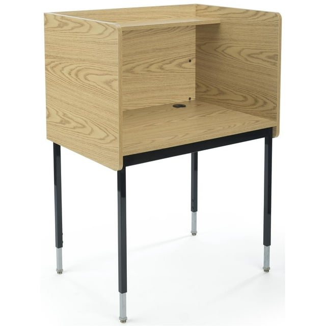 Displays2go Study Carrels for Library, Adjustable Height, Steel ...