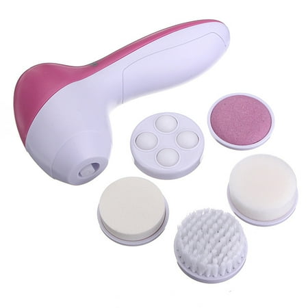5 in1 Fashion Rotating Facial Cleansing Brushes Battery Powered ...