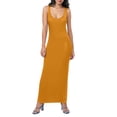 ANINEO Boho Dresses For Women Solid Color Sexy Vest Long Fashion ...