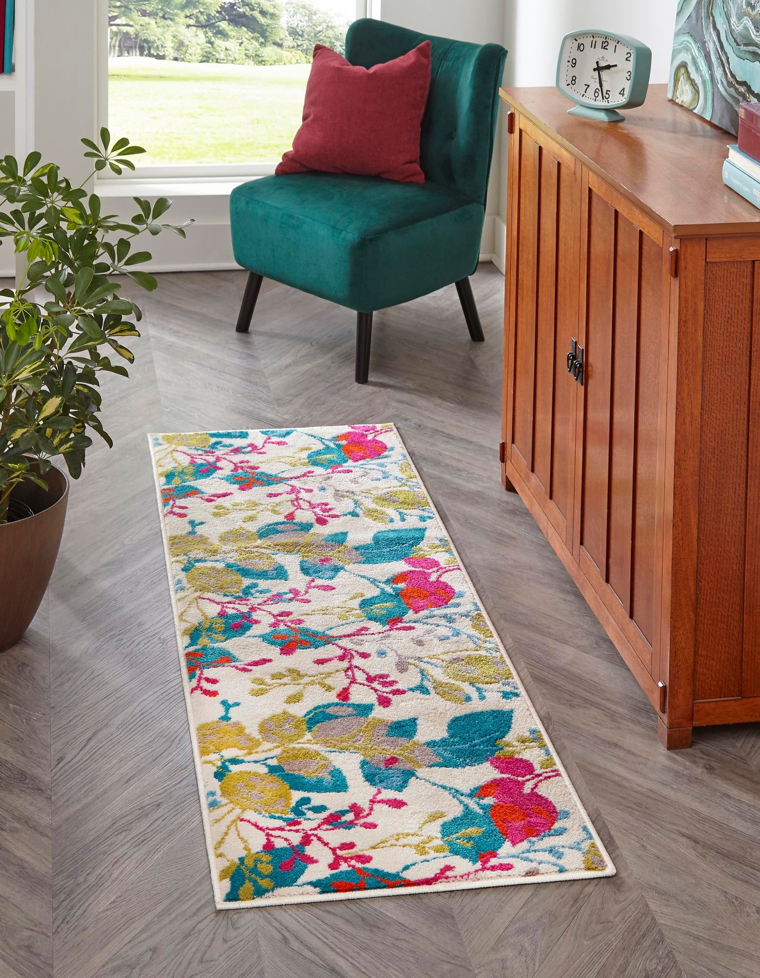 Rugs.com Azalea Collection Rug – 6 Ft Runner Ivory Medium Rug Perfect ...