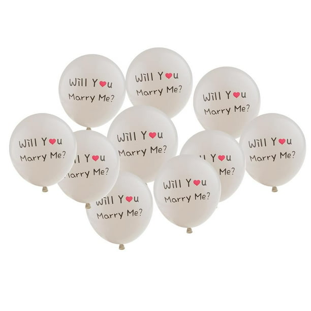 Shangren 10 Pieces Will You Marry Me Balloon DIY Proposal Balloons for ...
