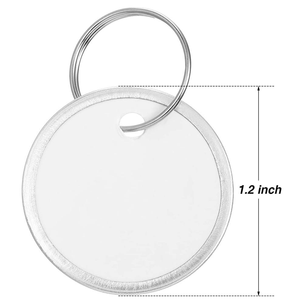 Click here for Unbranded Metal Rim Key Tags  Round  White  50 Cou... prices