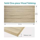 Kaboon 43x24 inch Universal Table Top with Laminate Legs, 1 inch Thick ...