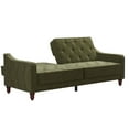 Novogratz Vintage Tufted Split Back Futon, Green Velvet, Modern Sofa ...