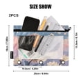 2 Pack Expandable Flip Folders with Clear PVC Window Binder Pouches 3 ...